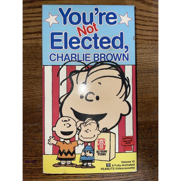 Media | Vintage Youre Not Elected Charlie Brown Vhs Peanuts Cartoon ...